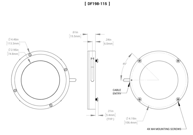 Advanced Illumination - DF198 Series MicroBrite™ Diffuse Ring Light ...